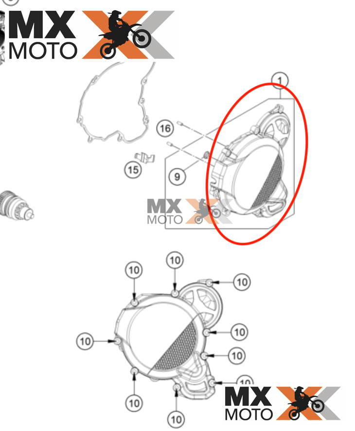Magneto / Ignição Original KTM 2T EXC / Six Days 250/300 2024 - Husqva ...