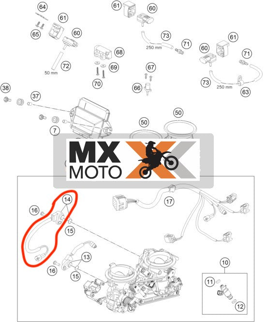 Sensor TPS ( traseiro ) De Posição Aceleração Cpl Original KTM 990 200 ...