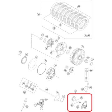 Cilindro da Embreagem Embolo Inferior Original KTM 4T 12 a 16 - HUSQVA ...