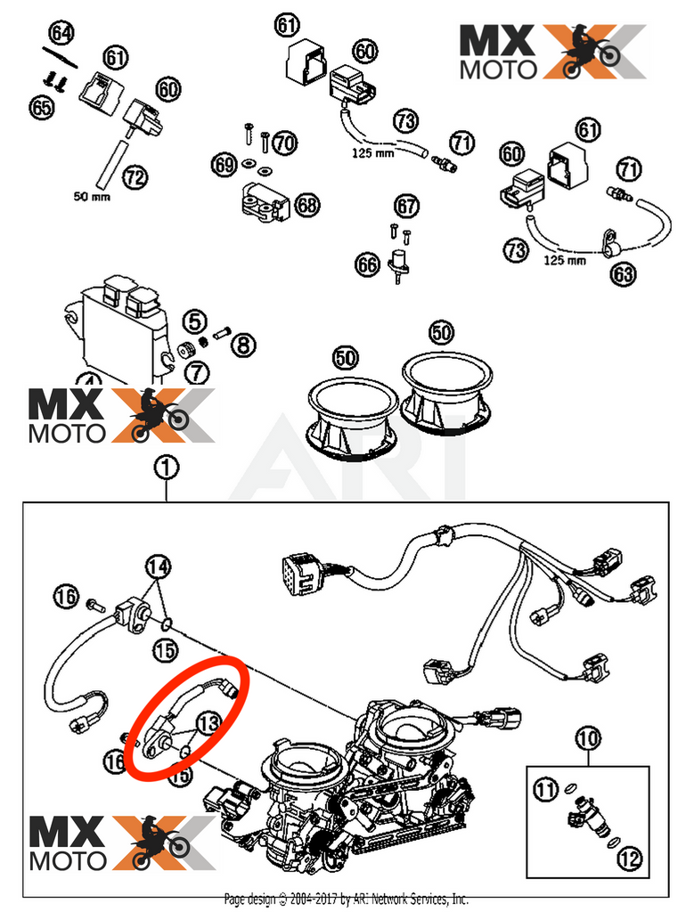 Sensor TPS De Posição Aceleração Cpl Original KTM 990 2008 a 2013 / 11 ...