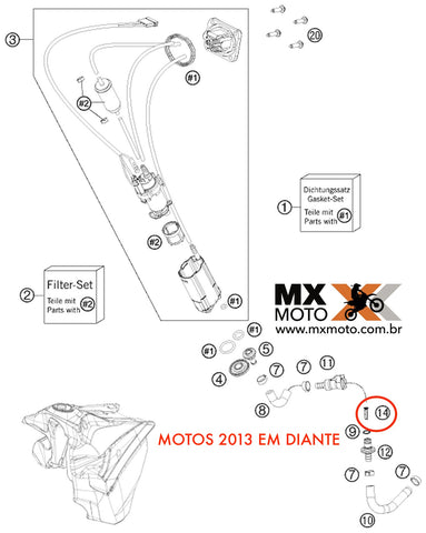 Pré Filtro de Combustível Injeção Eletrônica Original KTM - Husaberg ...